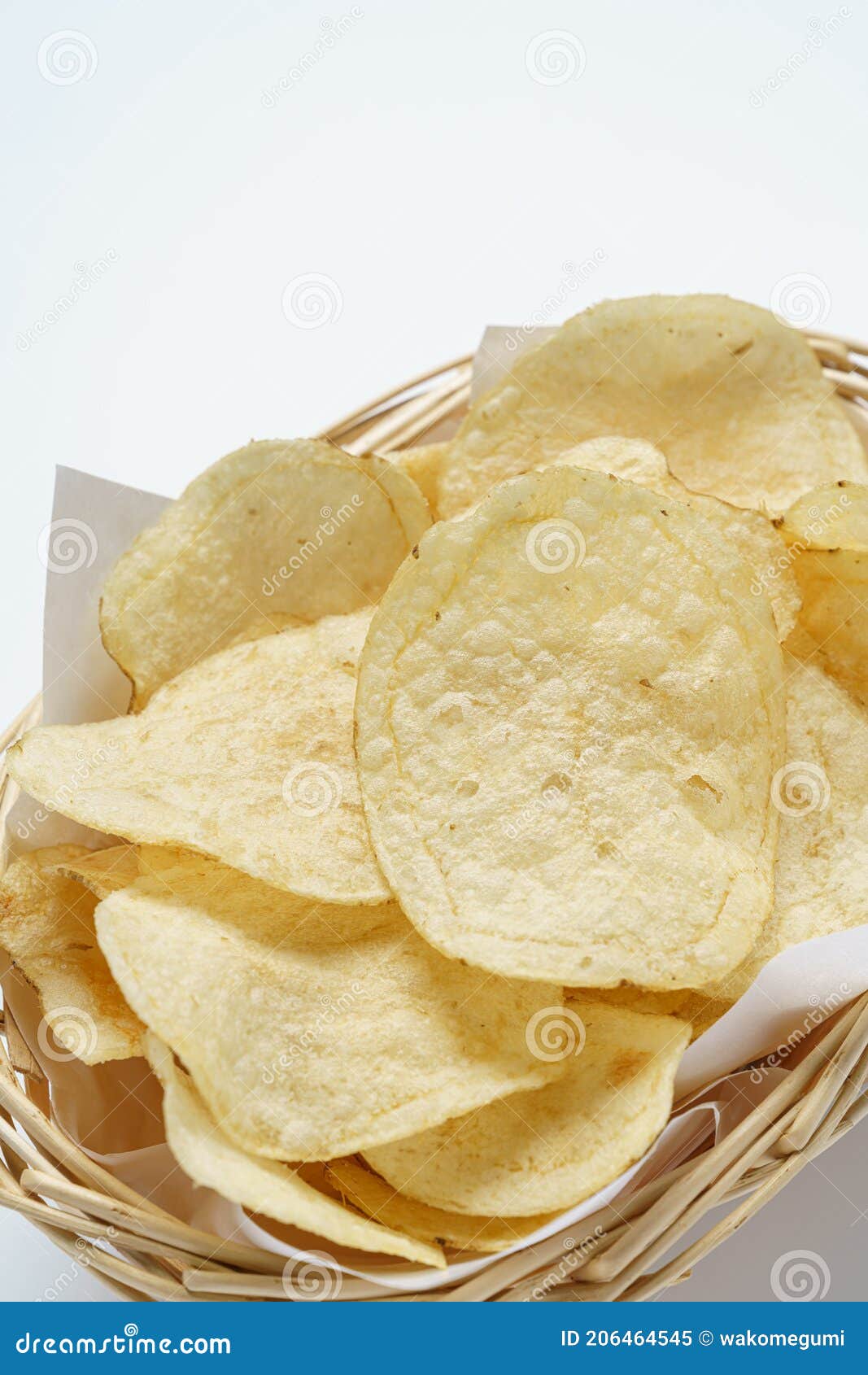 Potato Chips (Potato Crisps) on White Background Stock Image - Image of ...