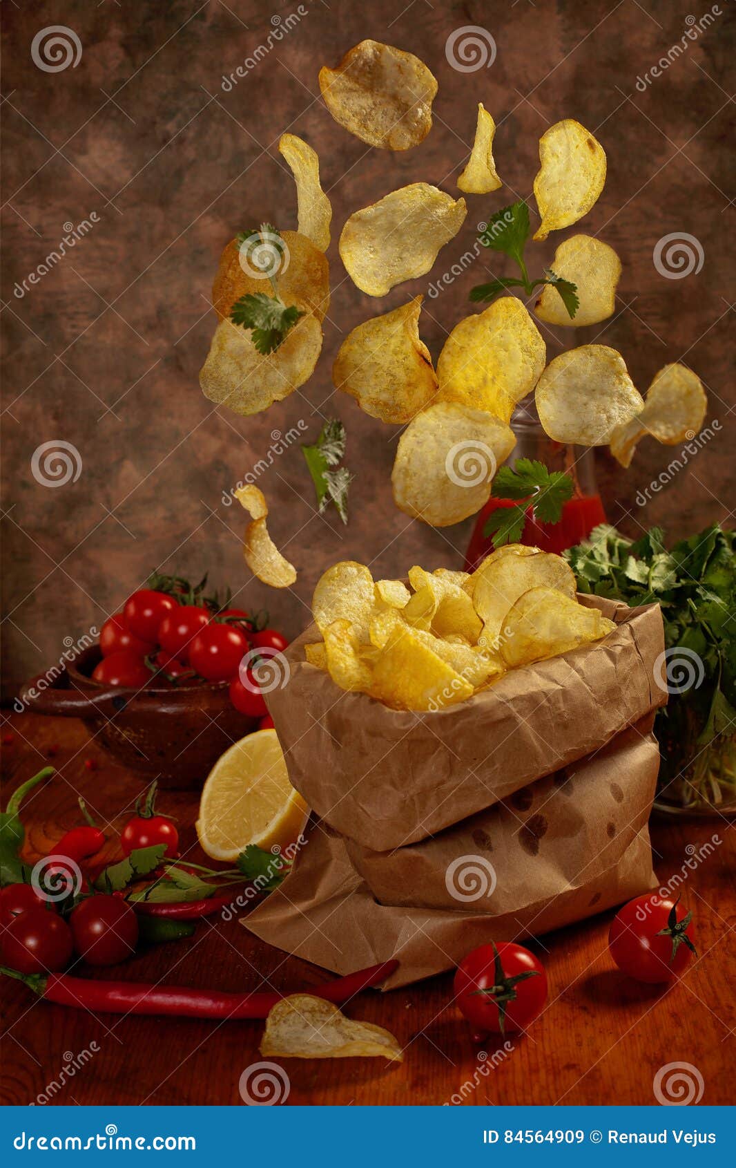 Potato chips stock image. Image of break, snacking, party - 84564909