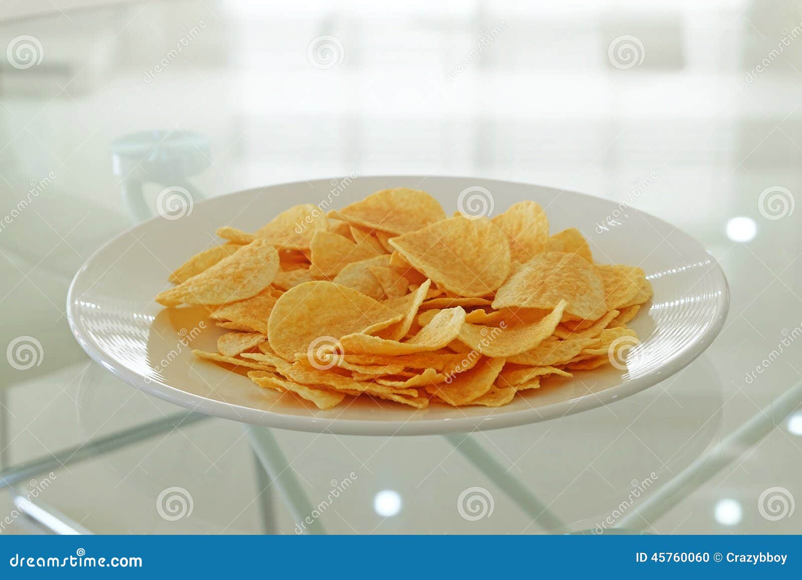 Potato chips in the dish stock photo. Image of healthy - 45760060