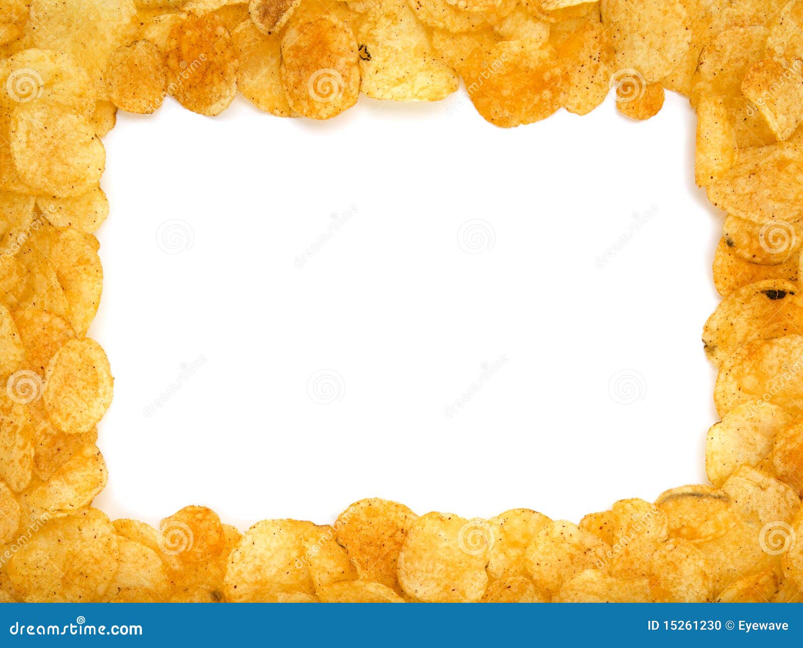 Potato chips frame stock photo. Image of crunchy, unhealthy - 15261230