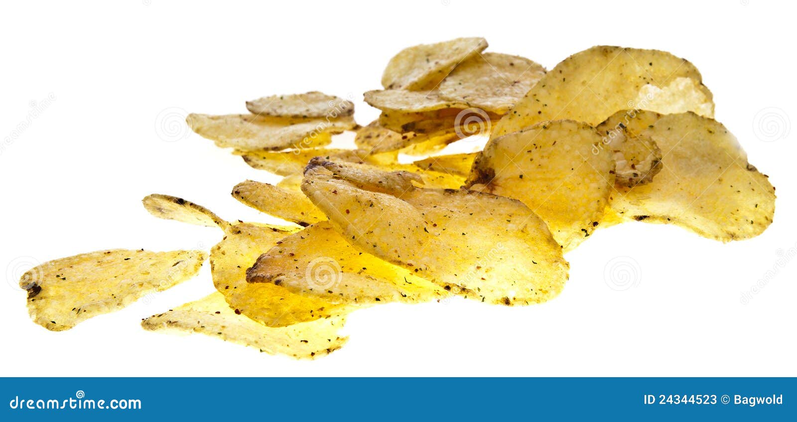Potato chips isolated stock image. Image of crisps, tasty - 24344523