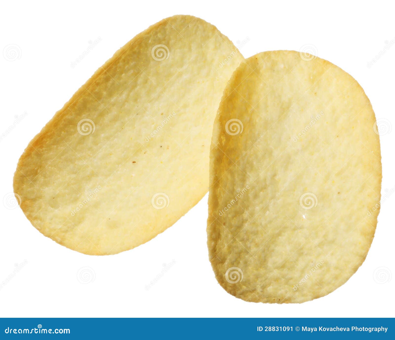 Potato Chips Isolated on White Background Stock Image - Image of ...