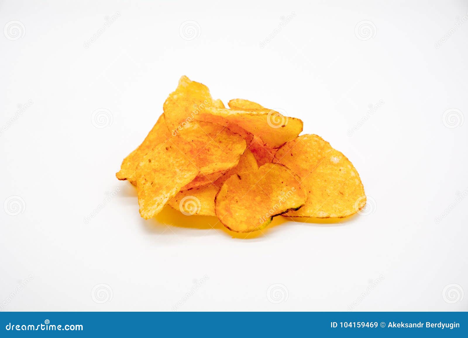 Potato Chips isolated stock image. Image of greasy, crunchy - 104159469