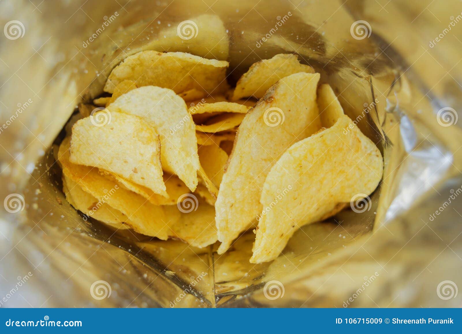 Potato Chips in an Open Bag Stock Image - Image of open, diet: 106715009