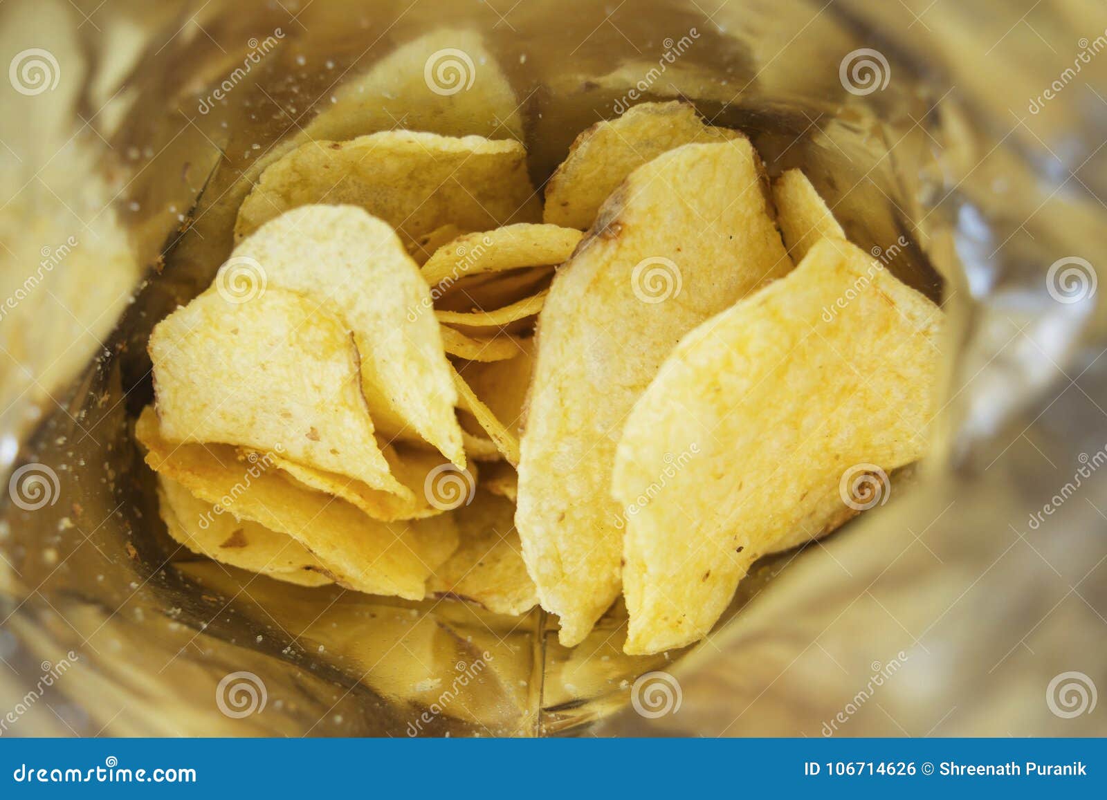 Potato Chips in an Open Bag Stock Photo - Image of carry, baked: 106714626