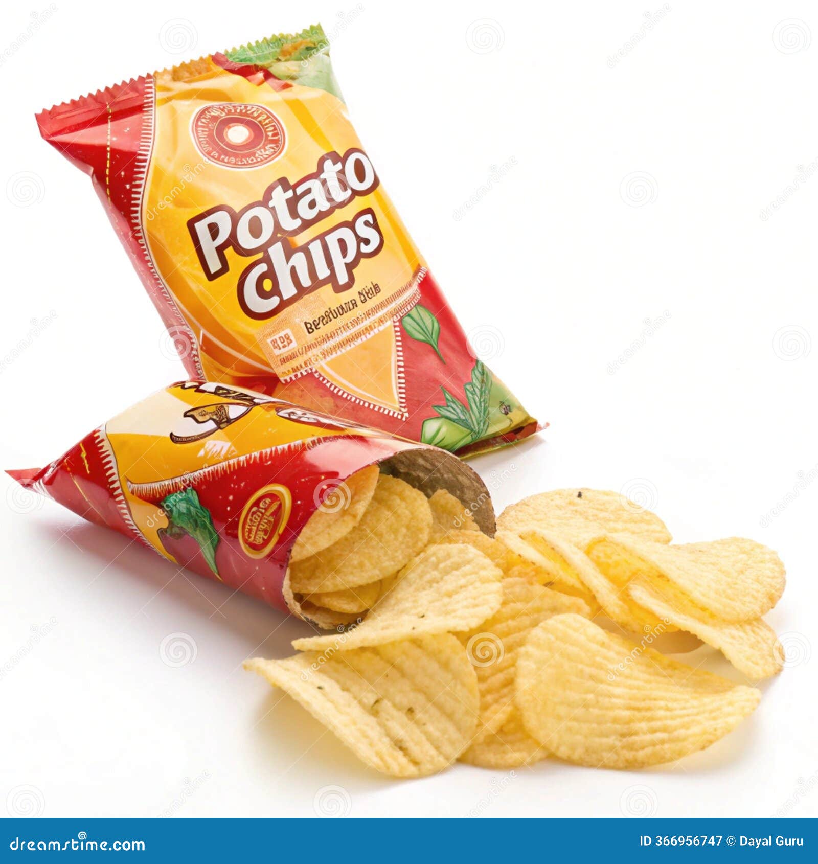 Chips Packaging Template Illustration Fast Food | CartoonDealer.com ...