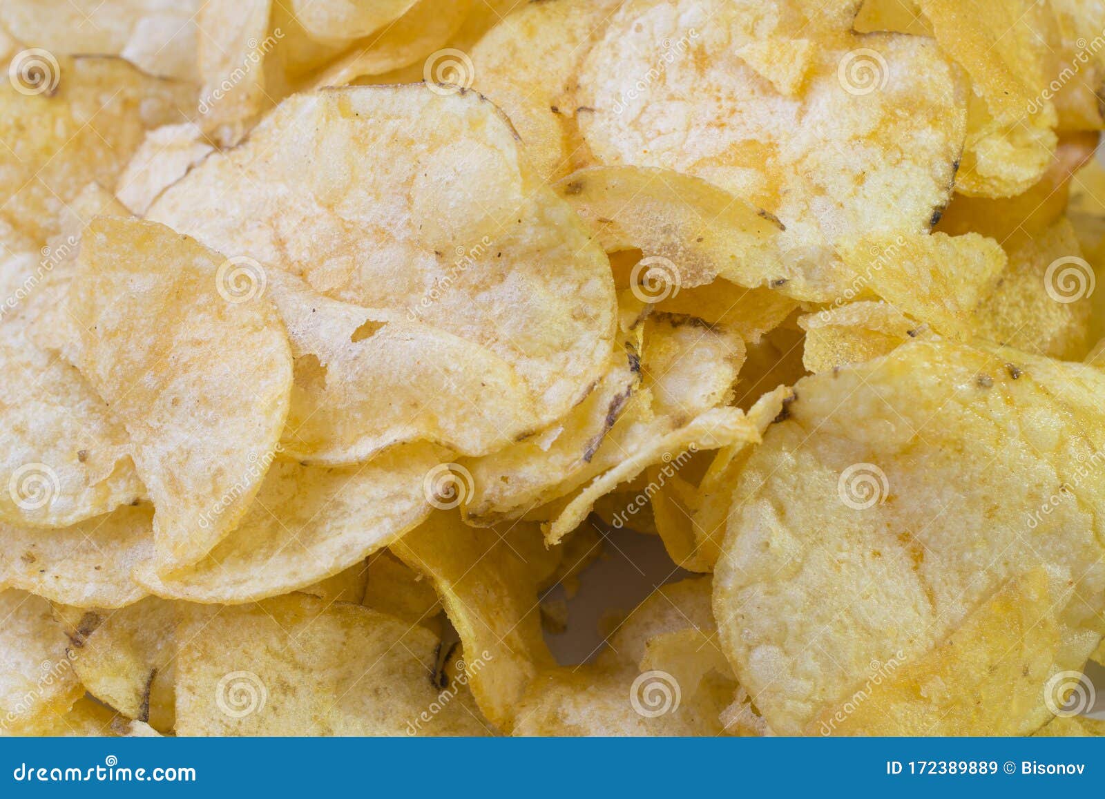 Potato Chips on a Plate Background Stock Image - Image of fried, junk ...