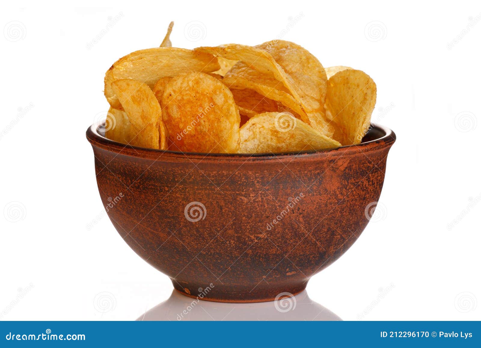 Potato Chips in a Plate Plate Isolate Stock Photo - Image of isolated ...