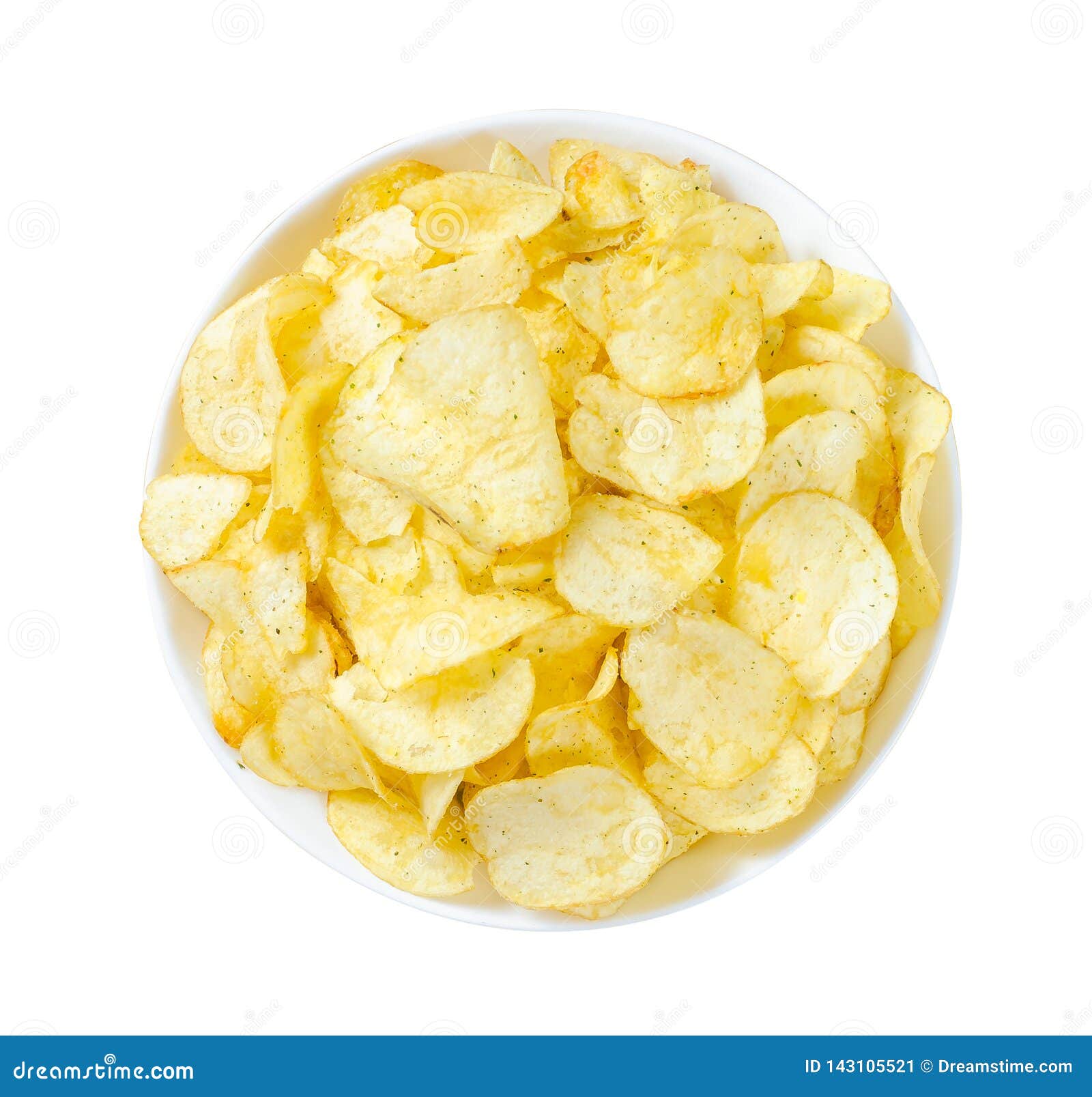Potato Chips Isolated on White Background Stock Image - Image of chips ...