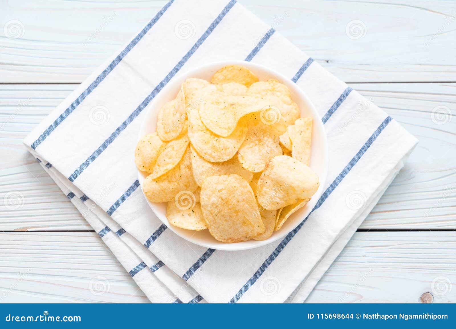 Potato chips on plate stock photo. Image of chip, food - 115698644
