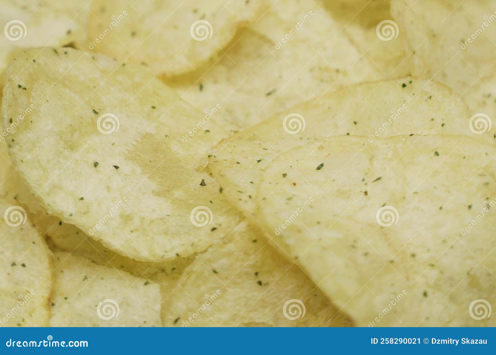 Potato Chips on a Rotating Surface. Close-up Stock Image - Image of ...