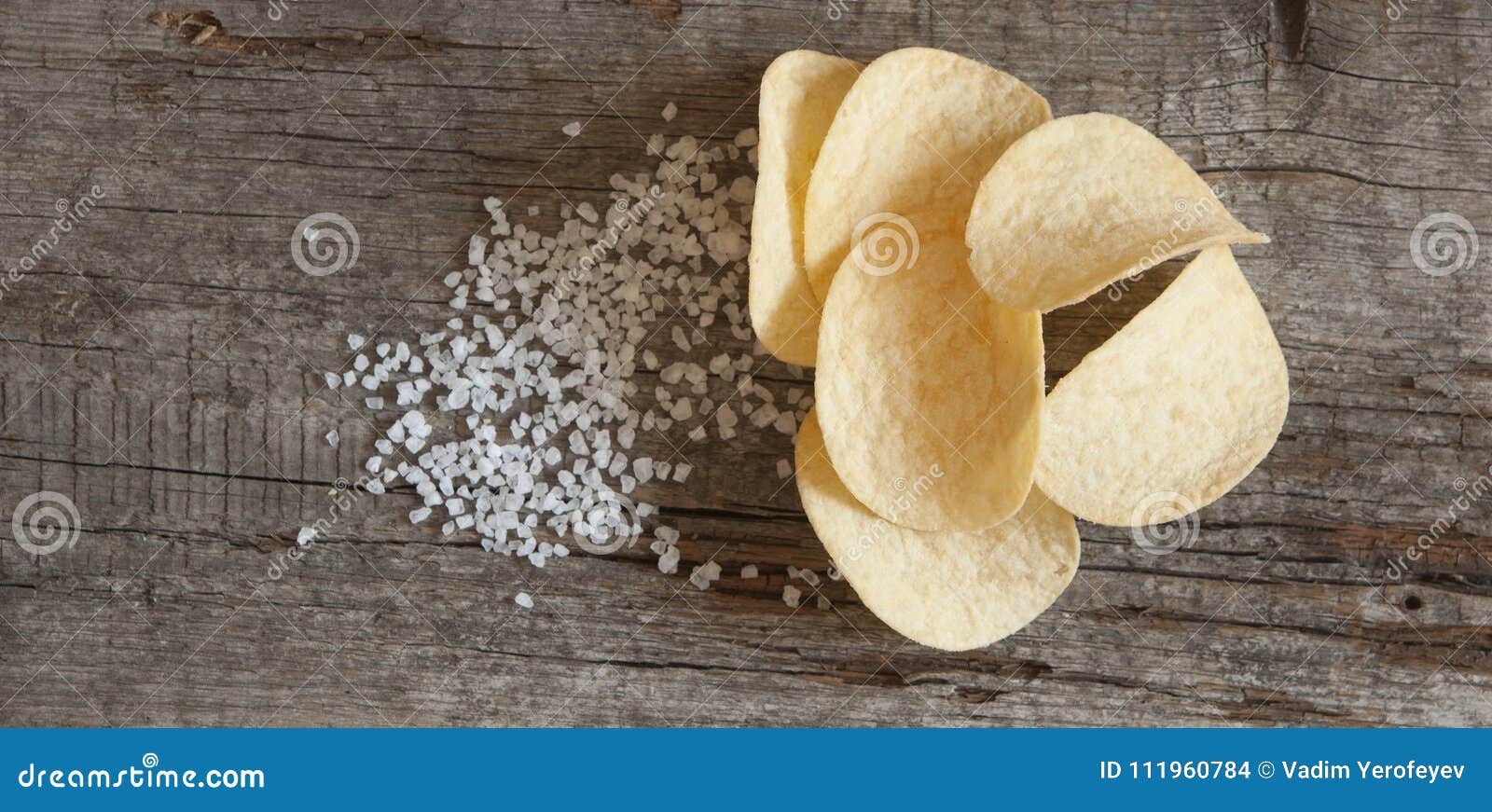 Potato chips with sea salt stock photo. Image of chip - 111960784