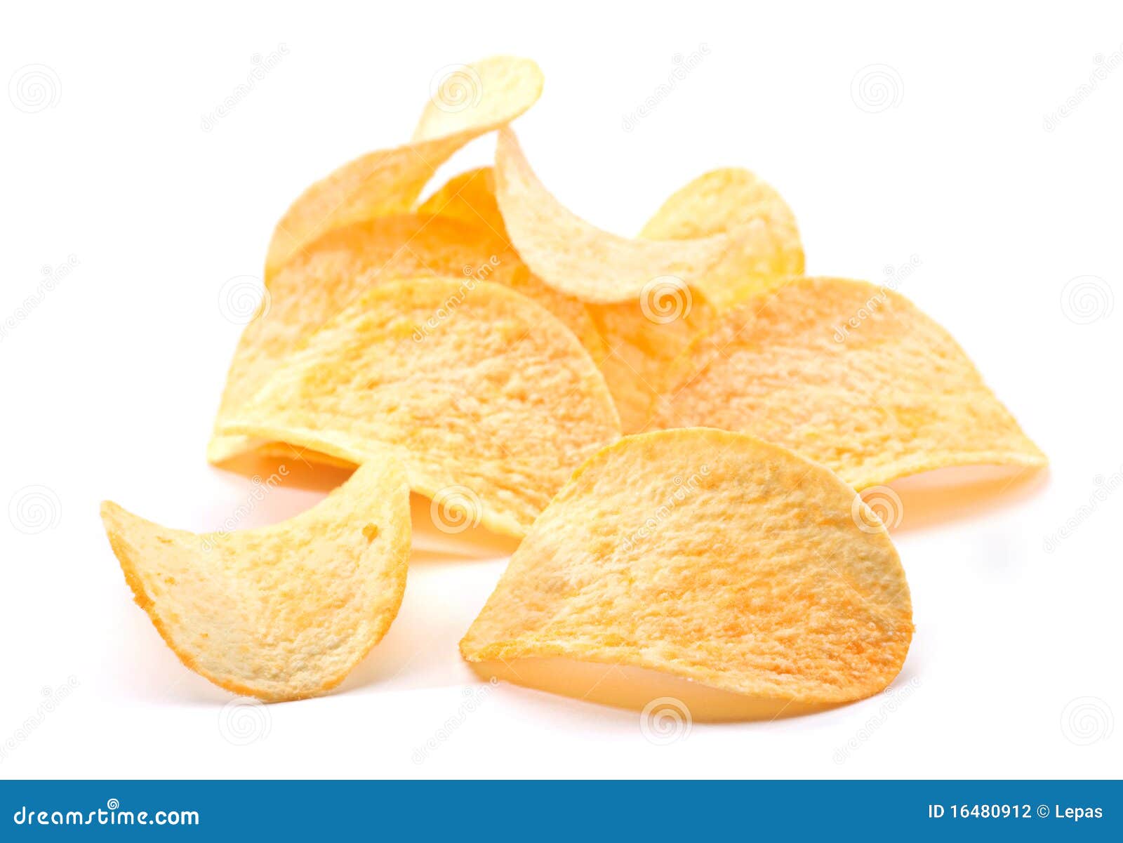 Potato chips snack stock photo. Image of closeup, isolated - 16480912