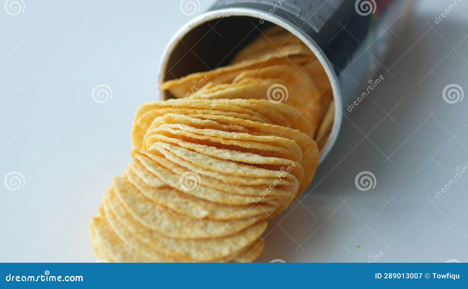 Potato Chips Spilling Form a Packet on Table Stock Video - Video of ...