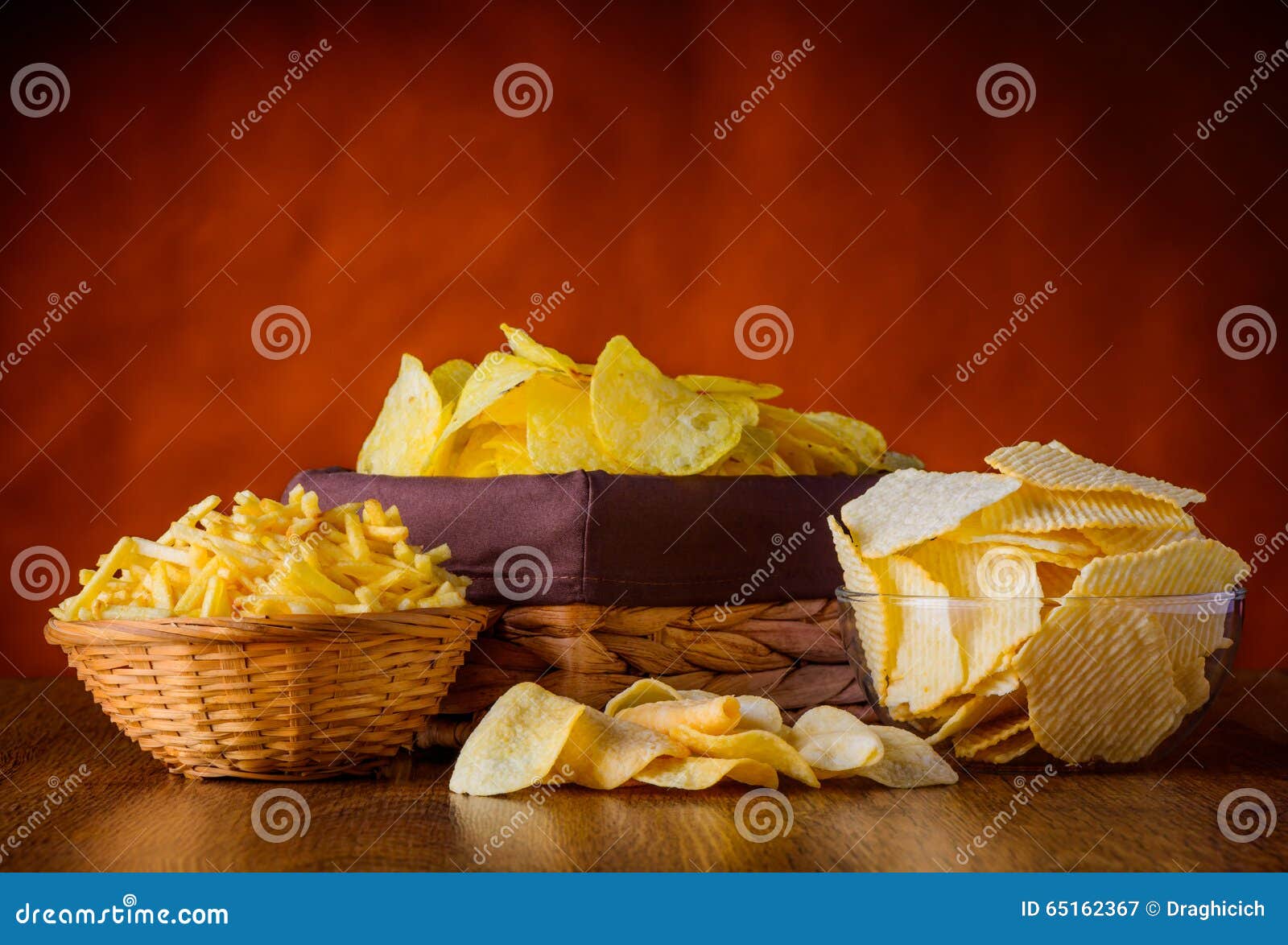 Potato Chips and sticks stock image. Image of still, bowls - 65162367