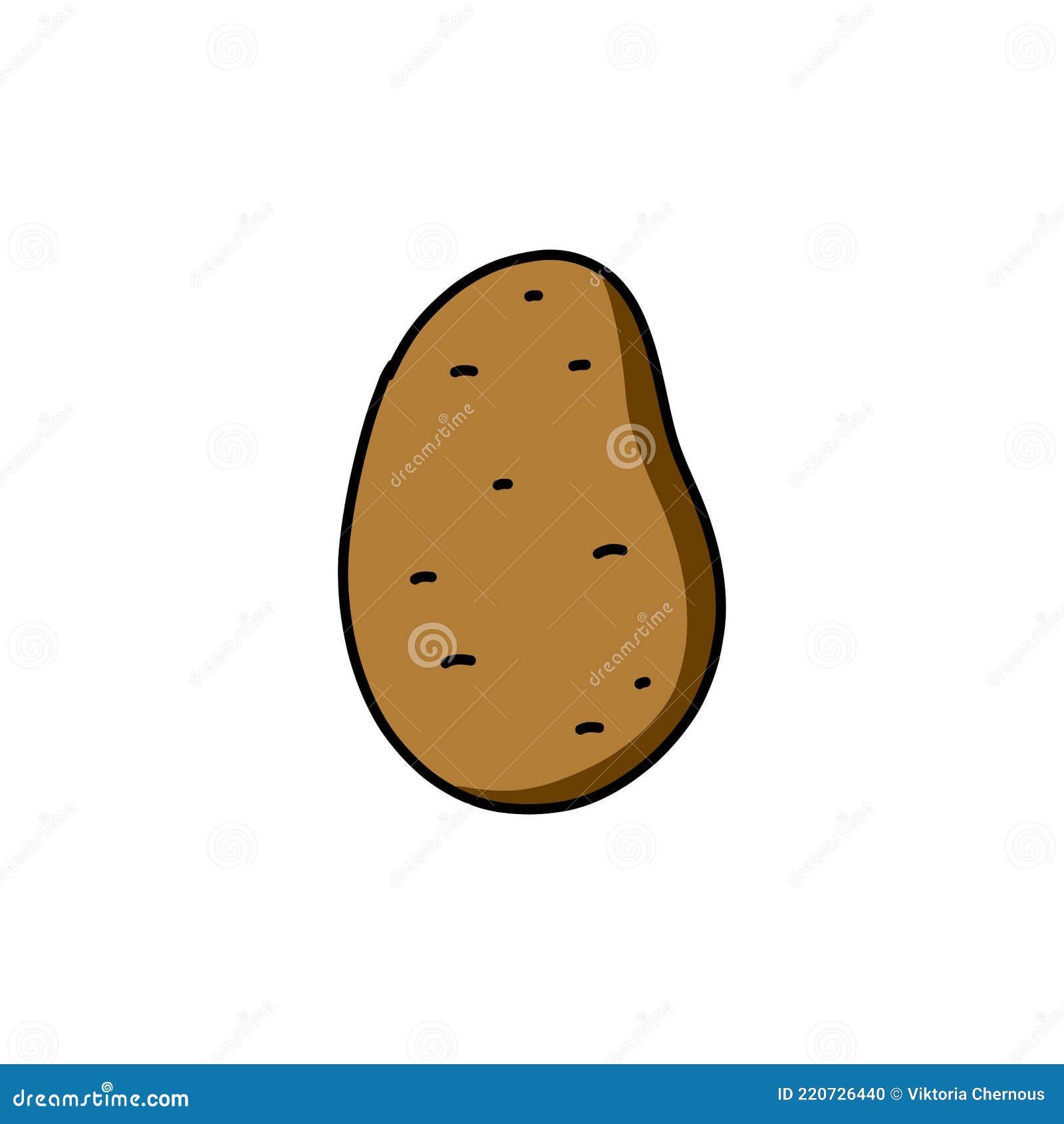 Potato Doodle Icon, Vector Color Line Illustration Stock Vector ...
