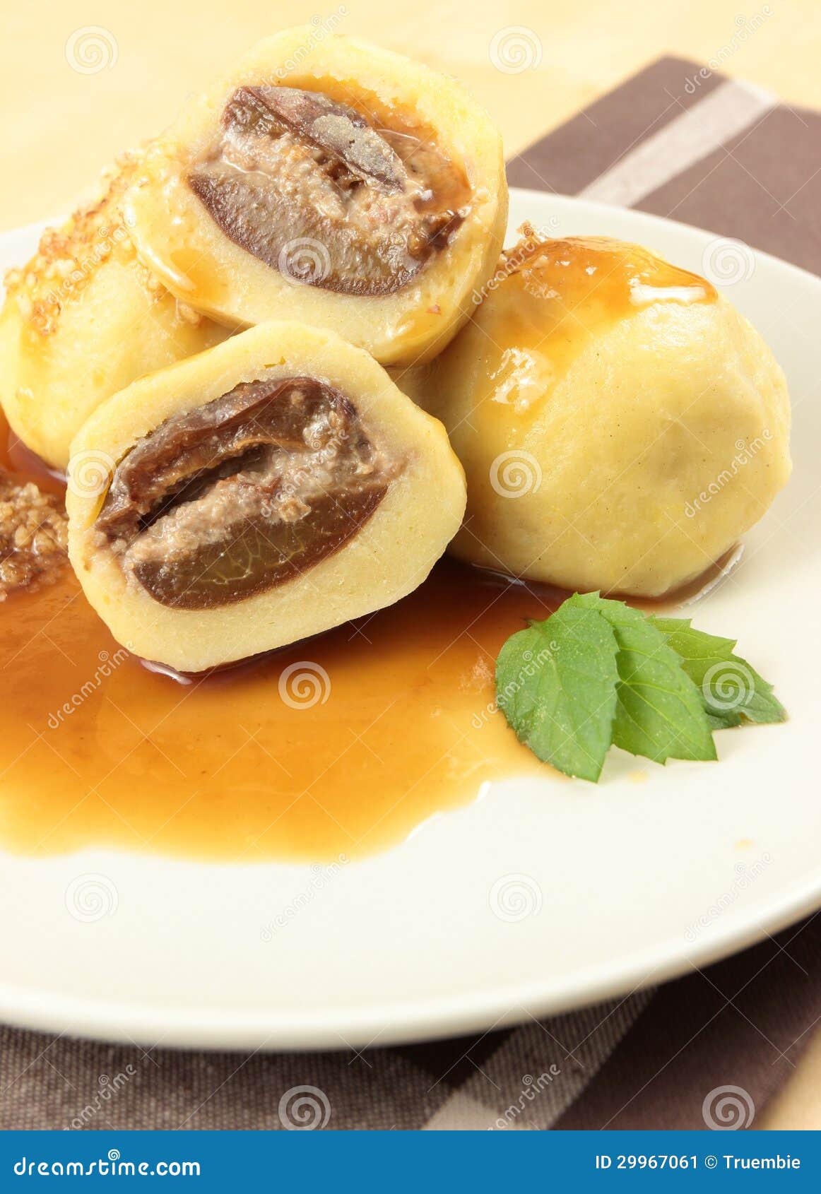 Sweet plum dumplings stock image. Image of sweet, dumplings - 29967061