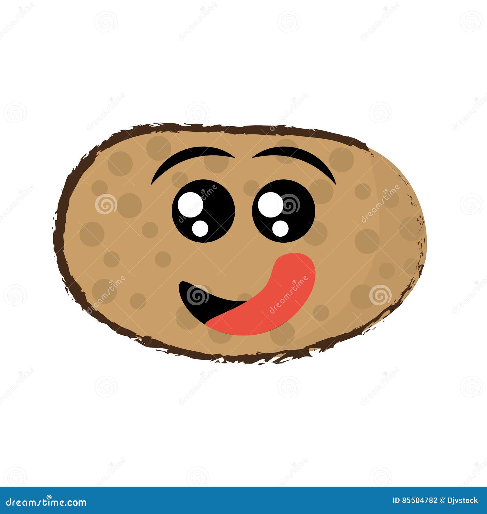 Potato Expressions Hungry Face Stock Illustration - Illustration of ...