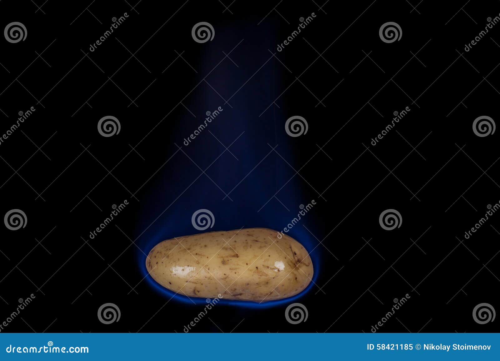 Potato on fire stock image. Image of barbecue, beautiful - 58421185