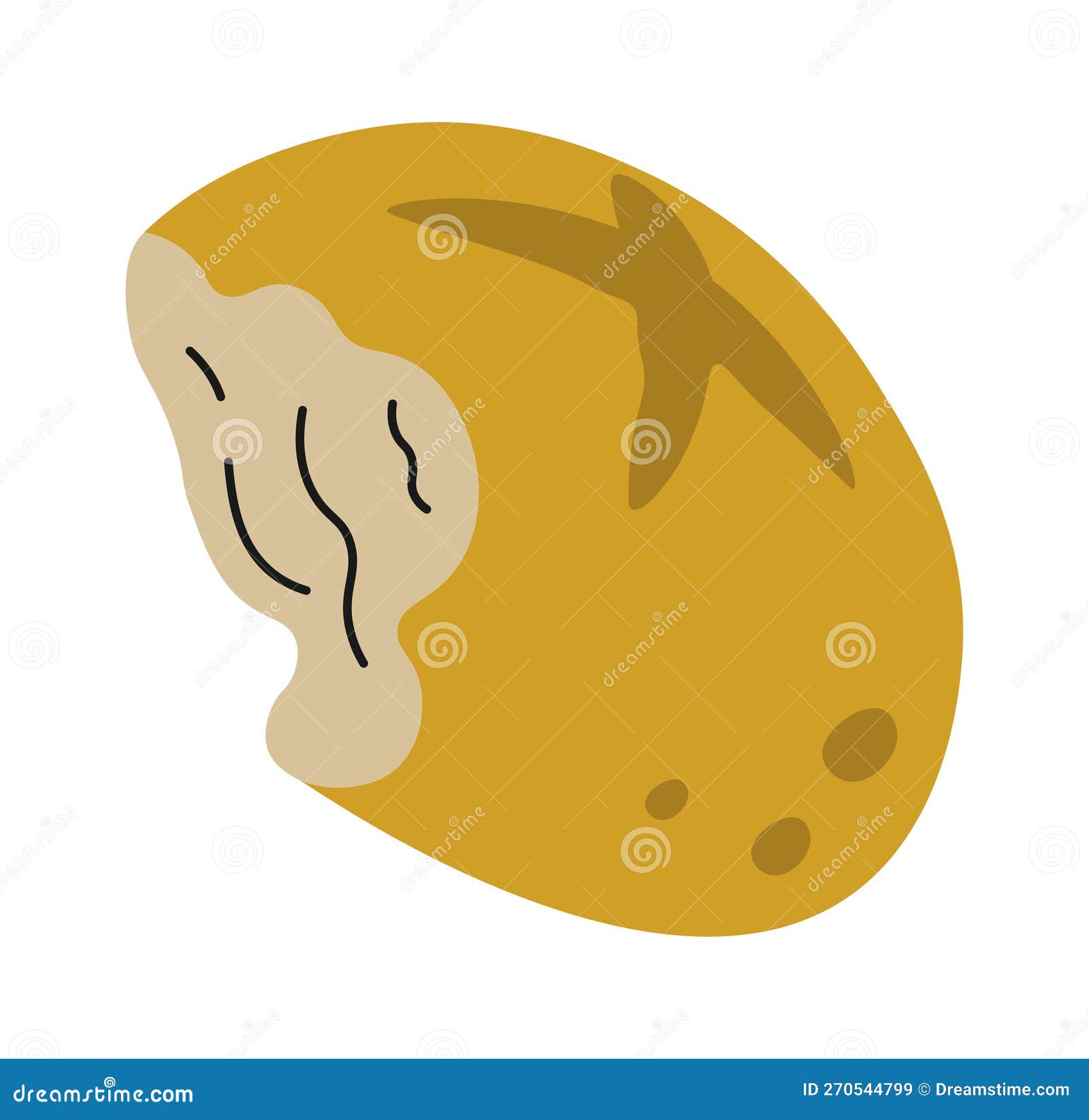 Potato Flat Icon Food Waste Sorted Organic Garbage Stock Illustration ...