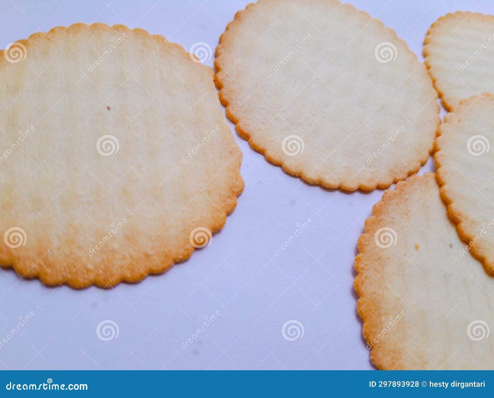 Potato-flavored Thin Biscuits on a White Background Stock Photo - Image ...