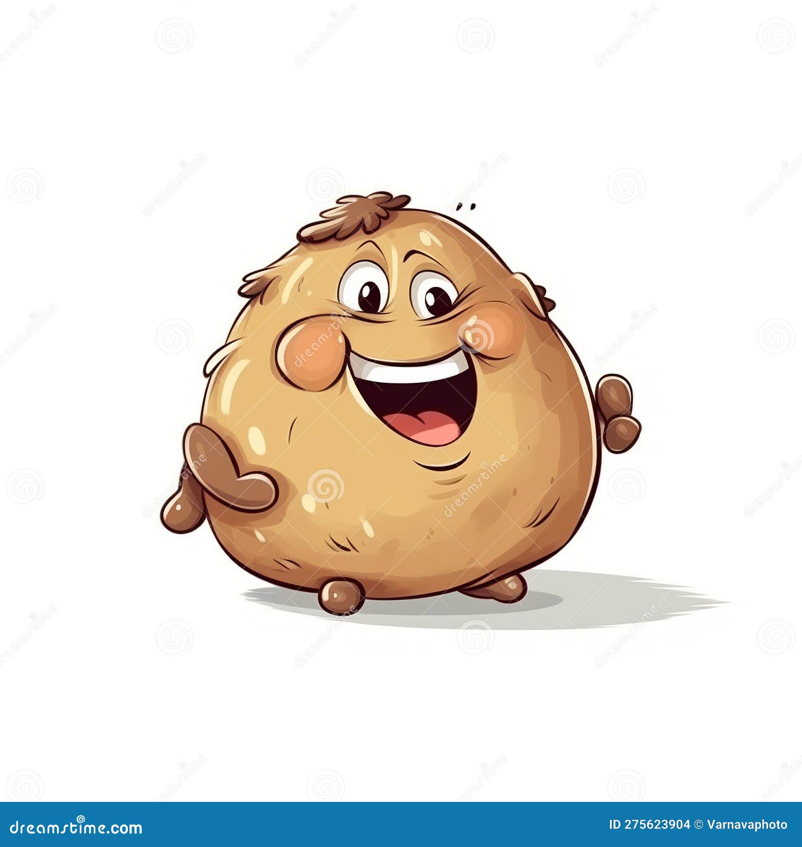 Potato Fun: a Playful Spud with a Joyful Smile. Generated AI. Stock ...
