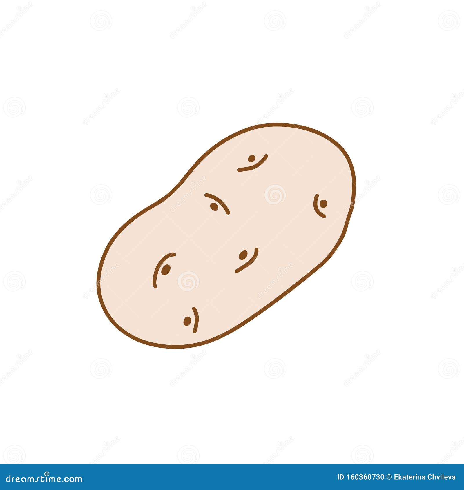 Potato Hand Drawn Vector Illustration in Cartoon Style with Eyes Stock ... Potato Hand Drawn Vector Illustration in Cartoon Style with Eyes Stock ...