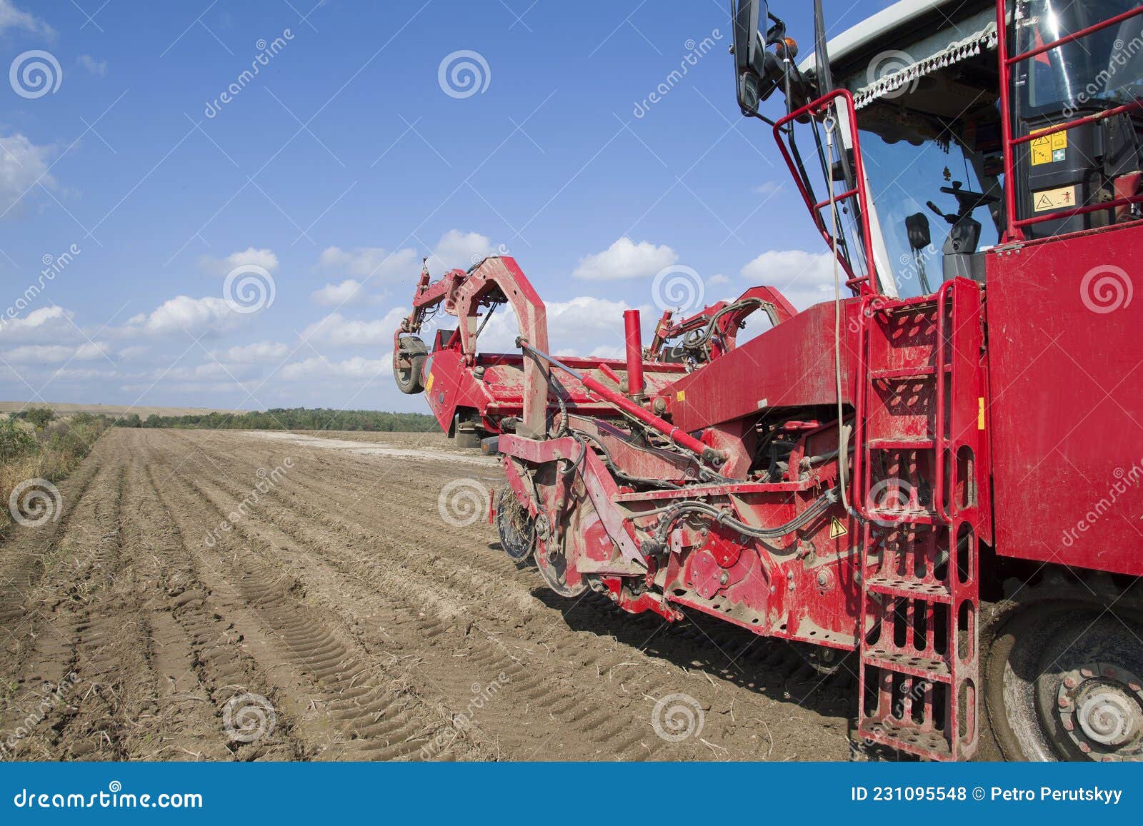 Potato harvester machine stock photo. Image of cultivate - 231095548