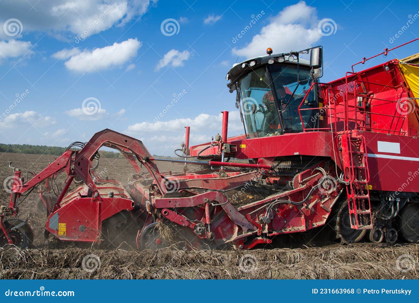 Potato harvester machine stock photo. Image of agricultural - 231663968
