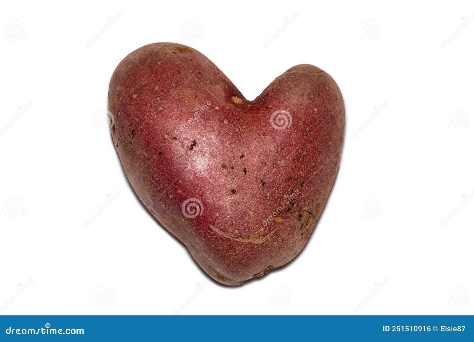 Potato in a Heart Shape on the White Background. Stock Photo - Image of ...
