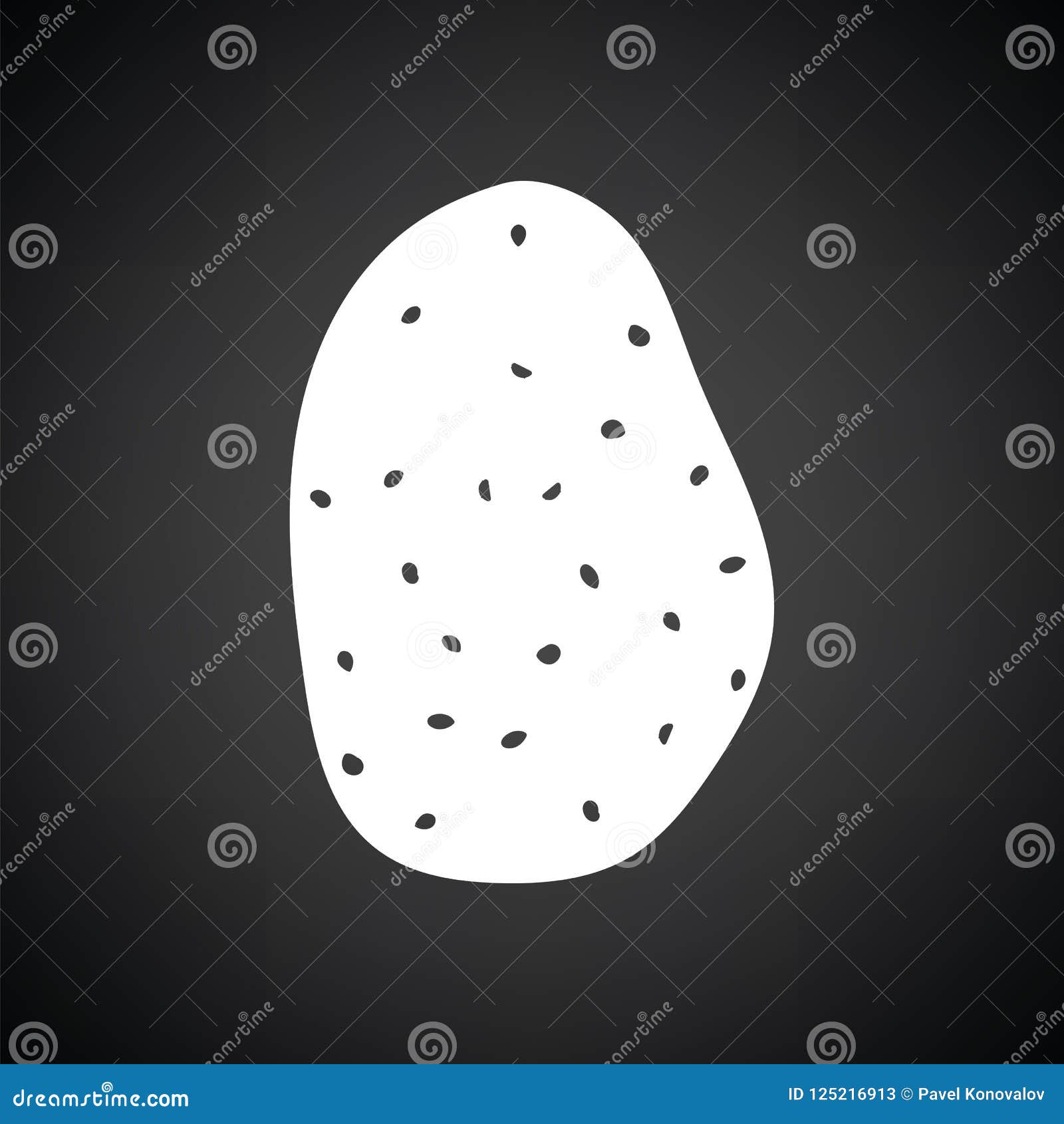Potato icon stock vector. Illustration of food, product - 125216913