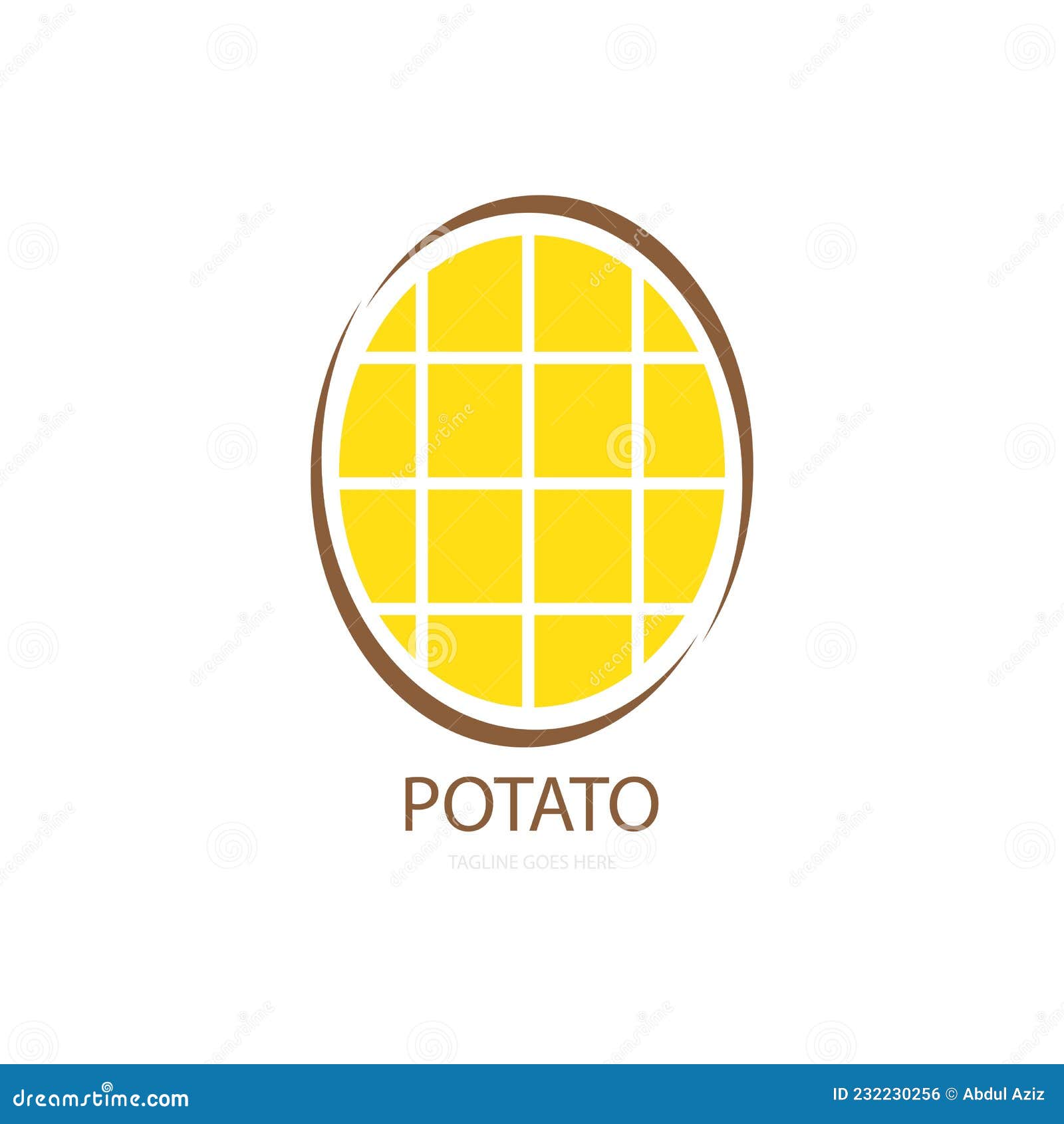 Potato icon logo vector stock vector. Illustration of meal - 232230256