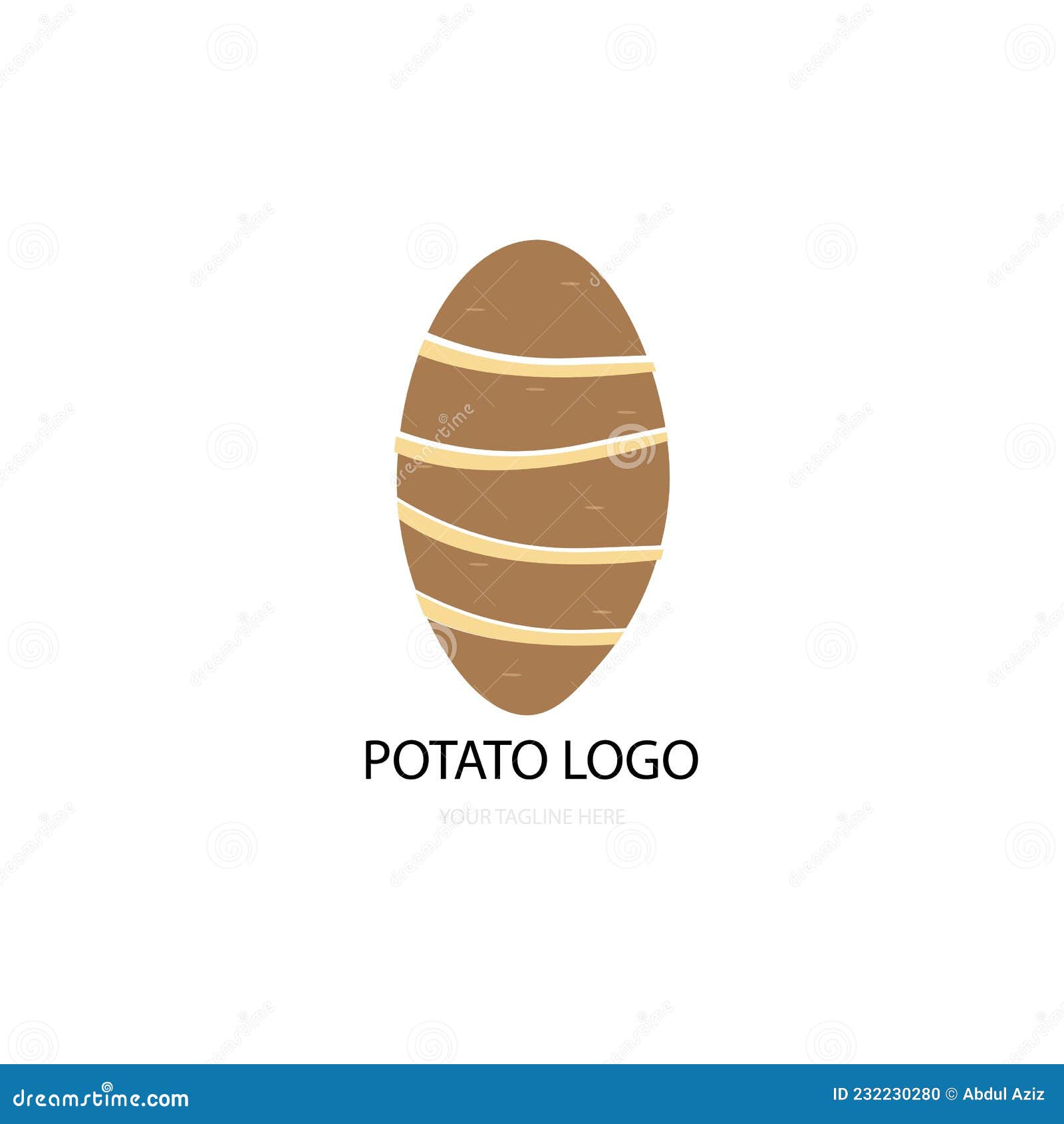 Potato icon logo vector stock vector. Illustration of crisps - 232230280