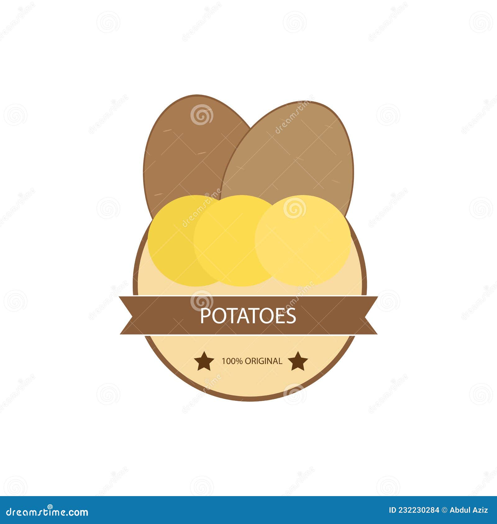 Potato icon logo vector stock vector. Illustration of flavor - 232230284