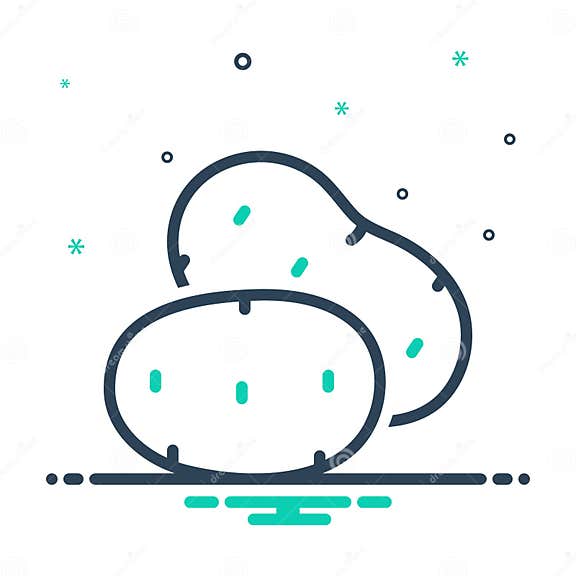 Mix Icon for Potato, Root and Starch Stock Vector - Illustration of ...