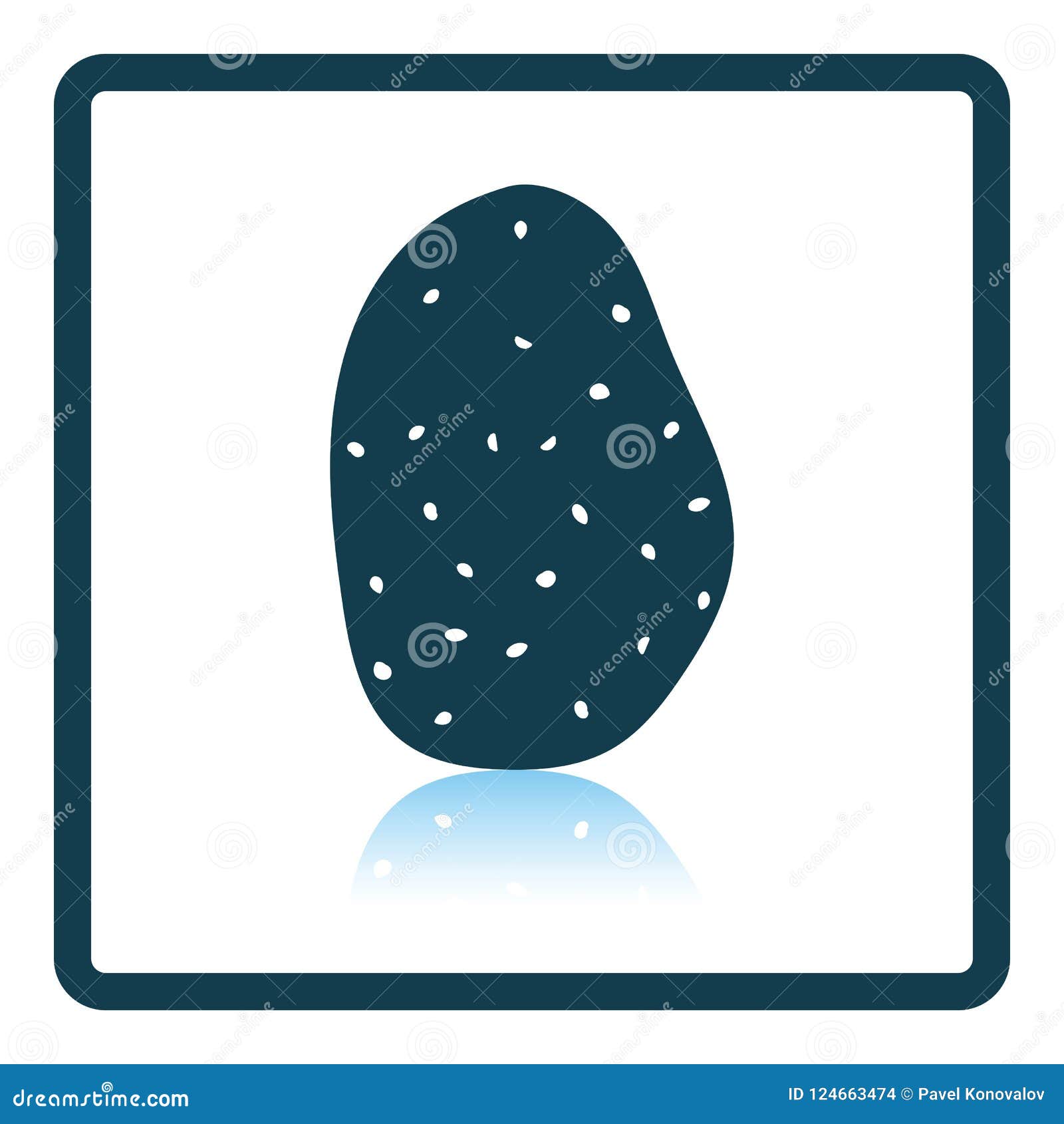 Potato icon stock vector. Illustration of green, emblem - 124663474