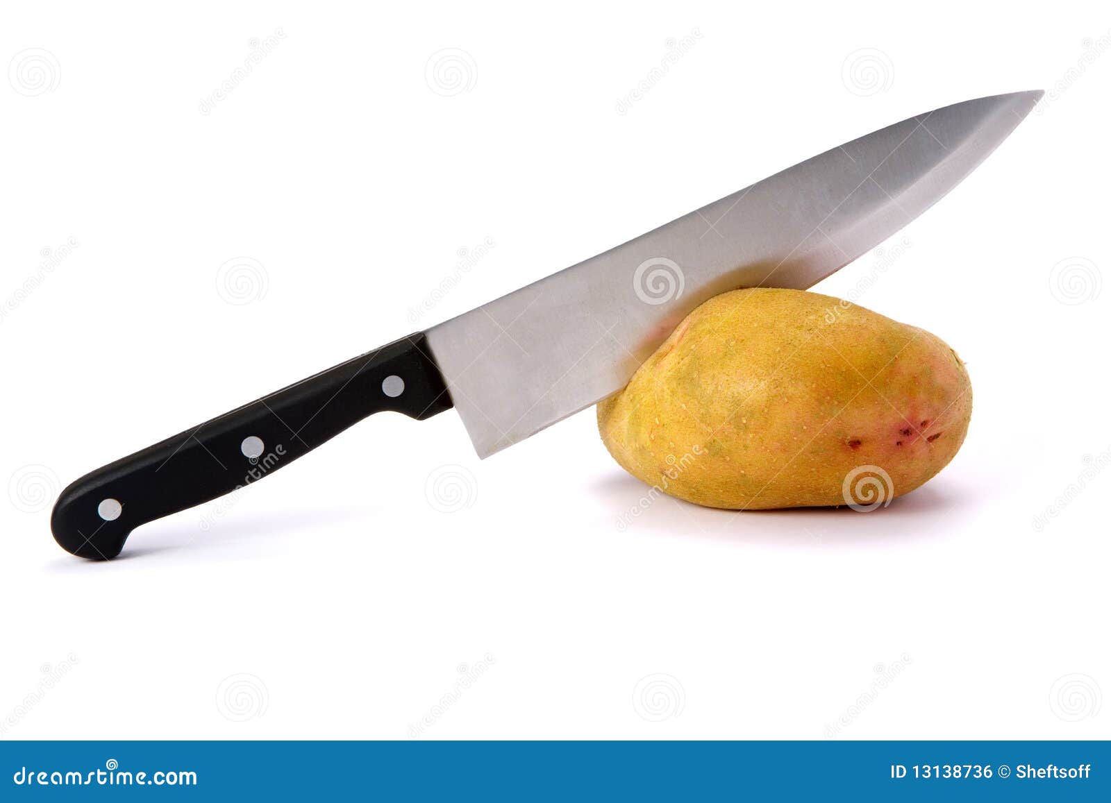 Potato and knife stock photo. Image of potato, device - 13138736