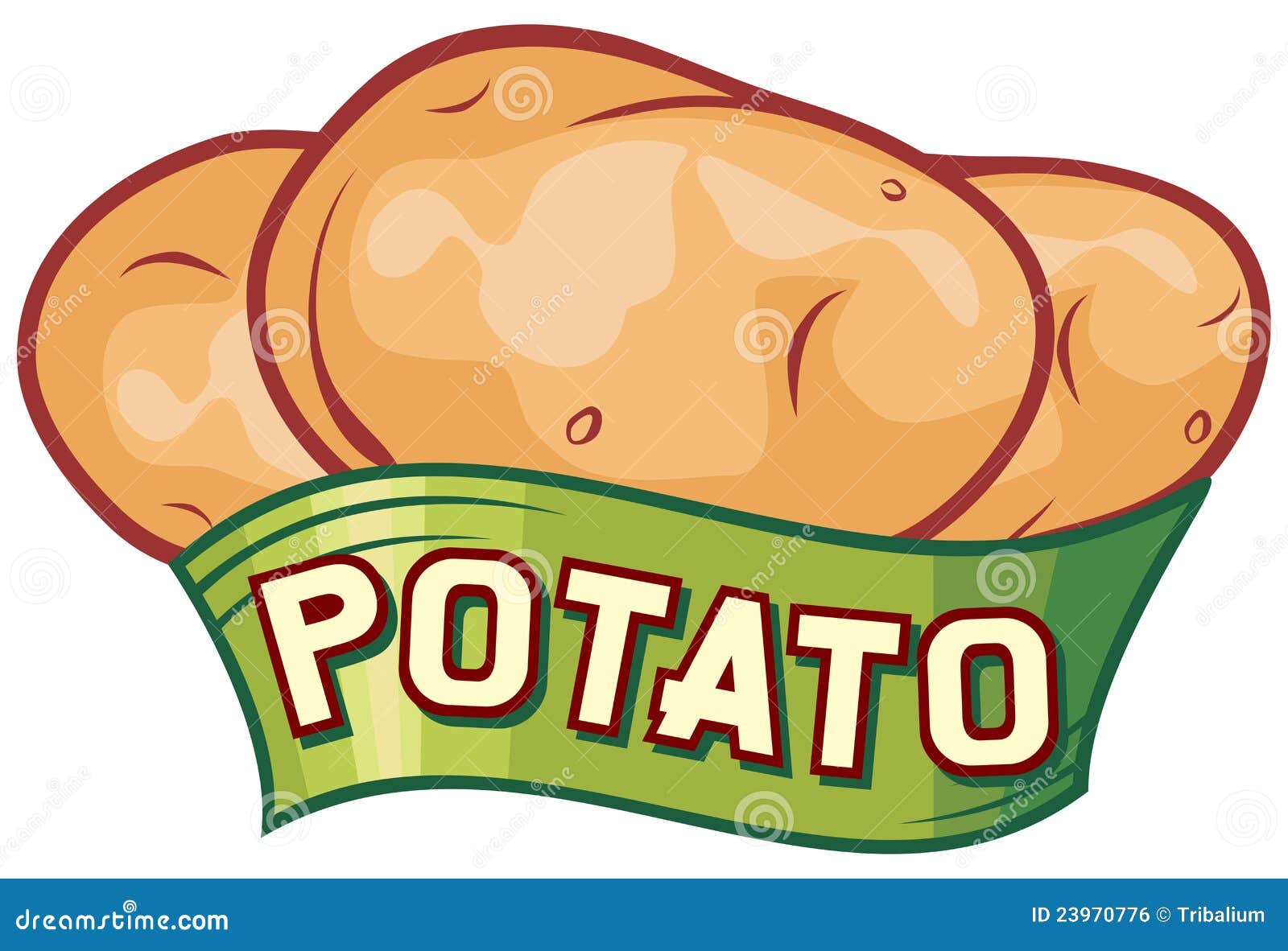 Potato label design stock vector. Illustration of meal - 23970776