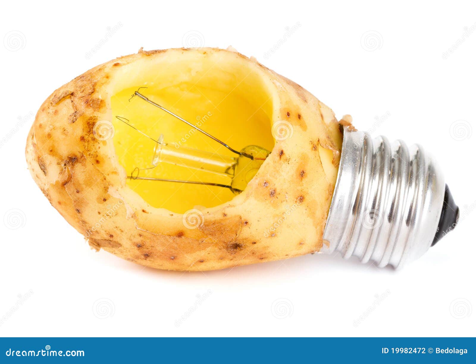 Potato lightbulb stock photo. Image of agriculture, idea - 19982472