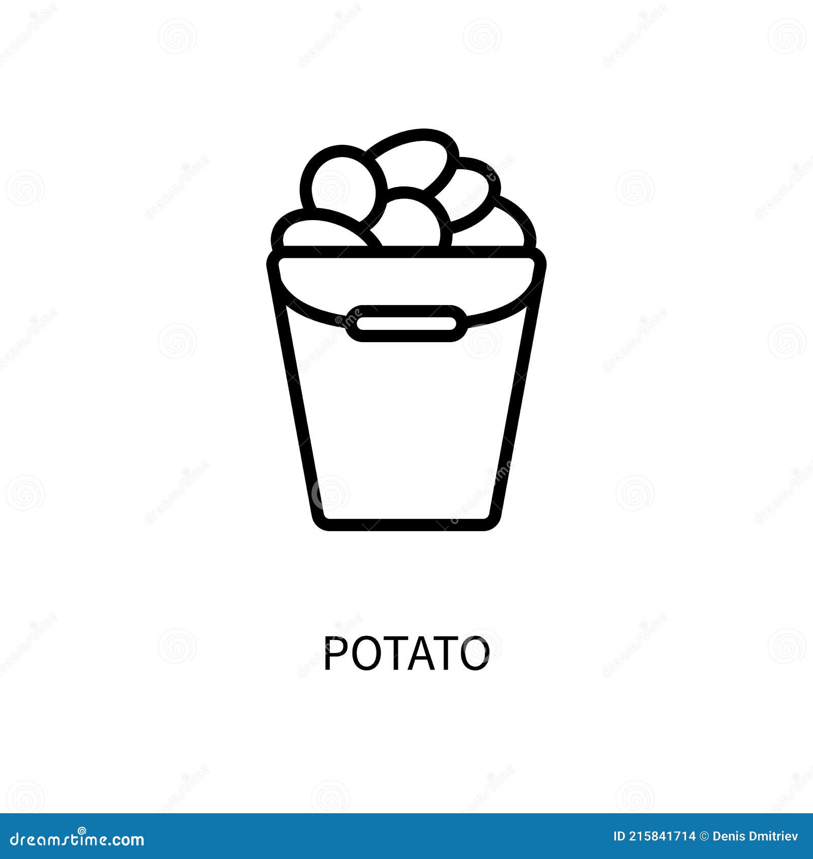 Potato Line Icon in a Simple Style. Vector Sign in a Simple Style ...