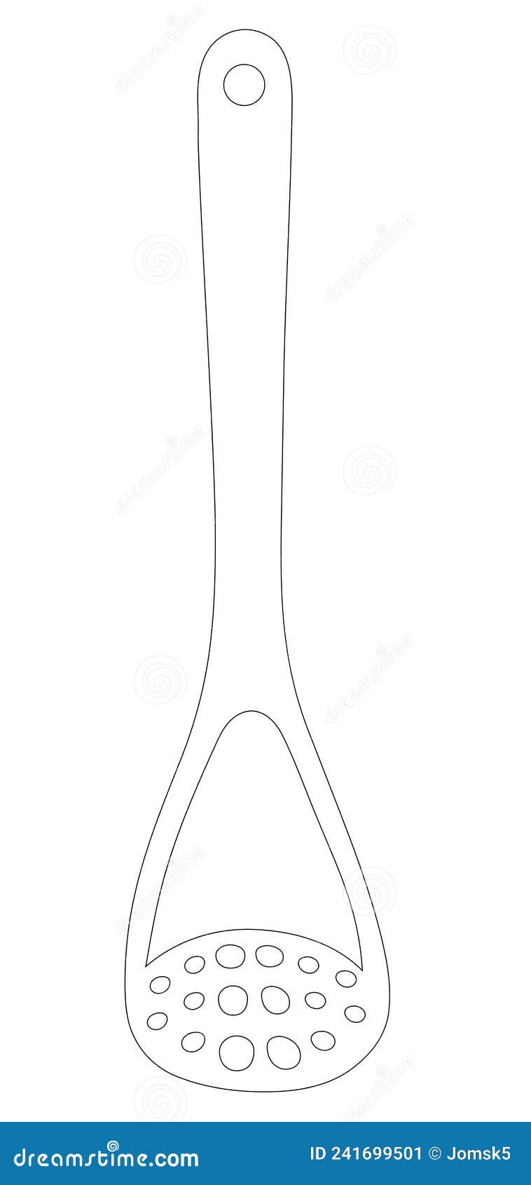 Potato masher outline stock vector. Illustration of appliance - 241699501