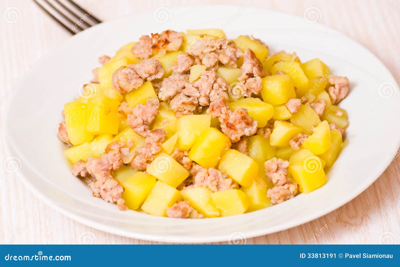 Potato with minced meat stock image. Image of beef, menu - 33813191