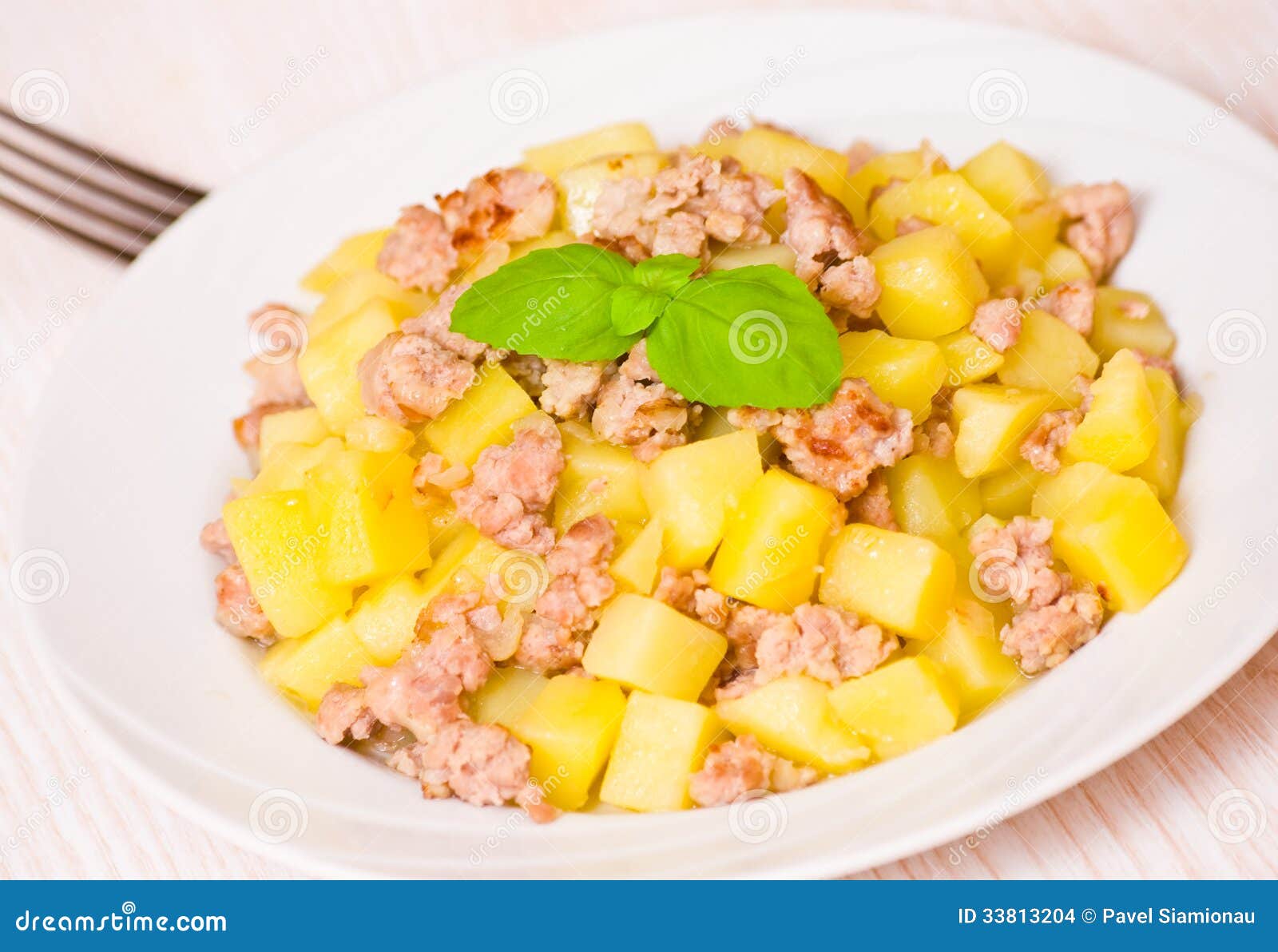 Potato with minced meat stock photo. Image of beef, italian - 33813204