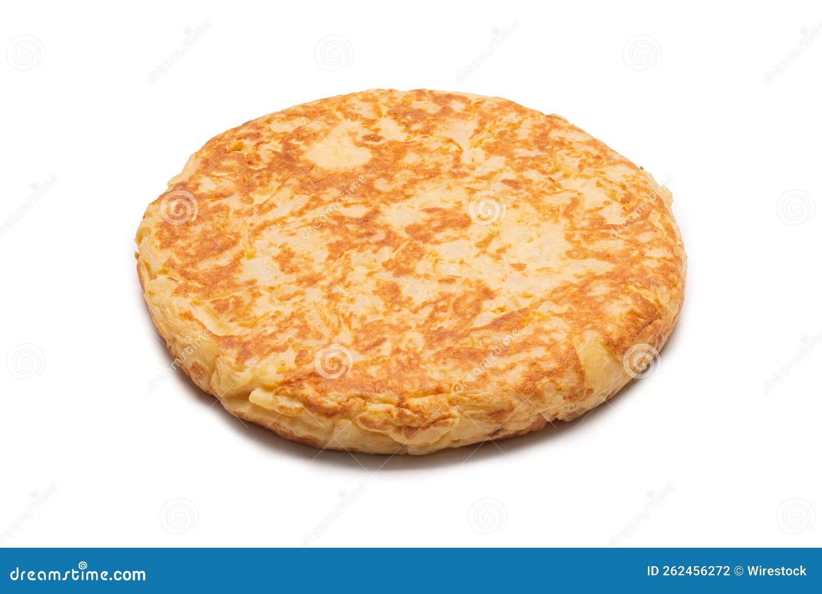 Potato Omelette Isolated on White Stock Photo - Image of white ...