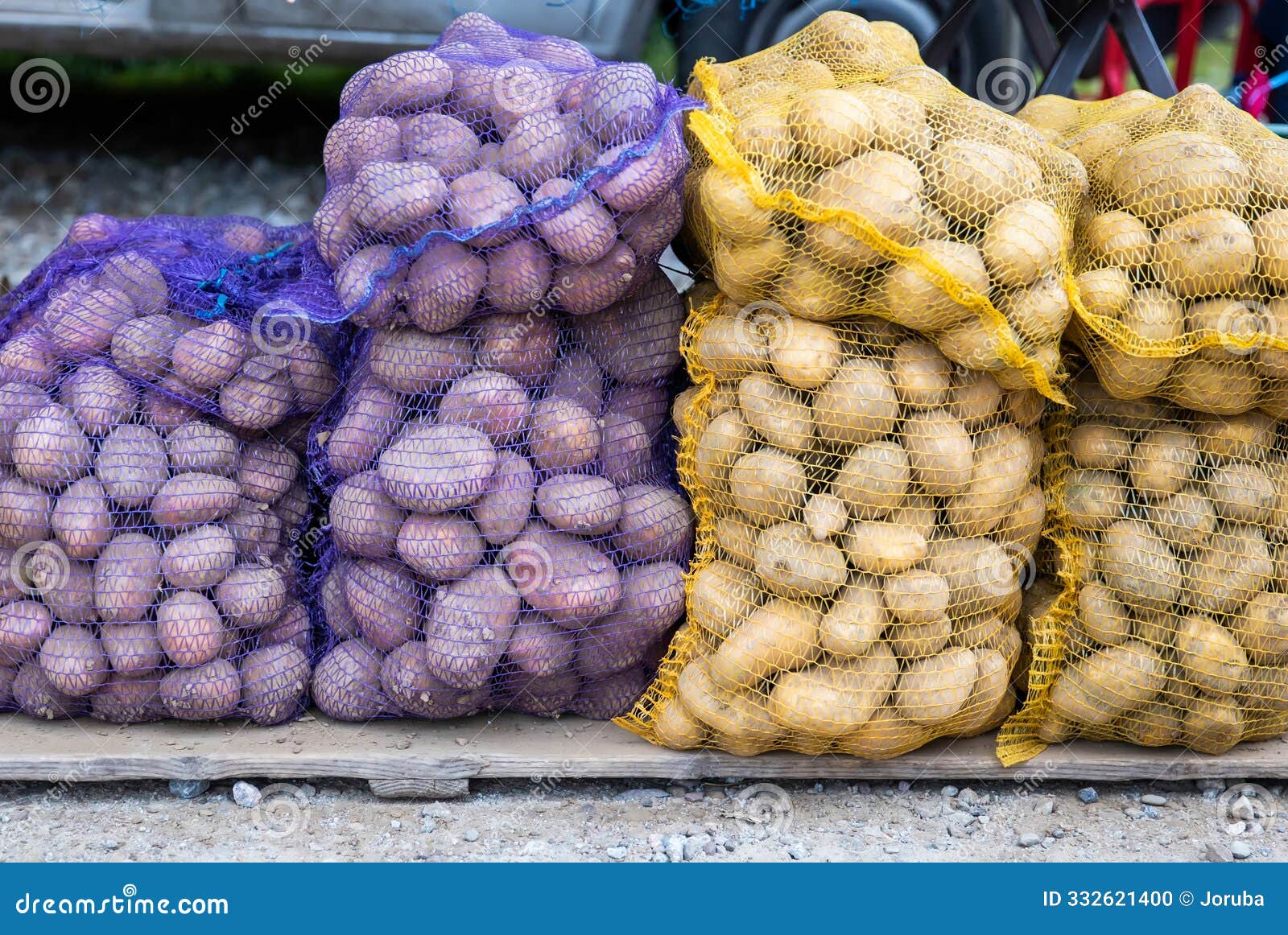 Potato packed in mesh bag stock photo. Image of ingredient - 332621400