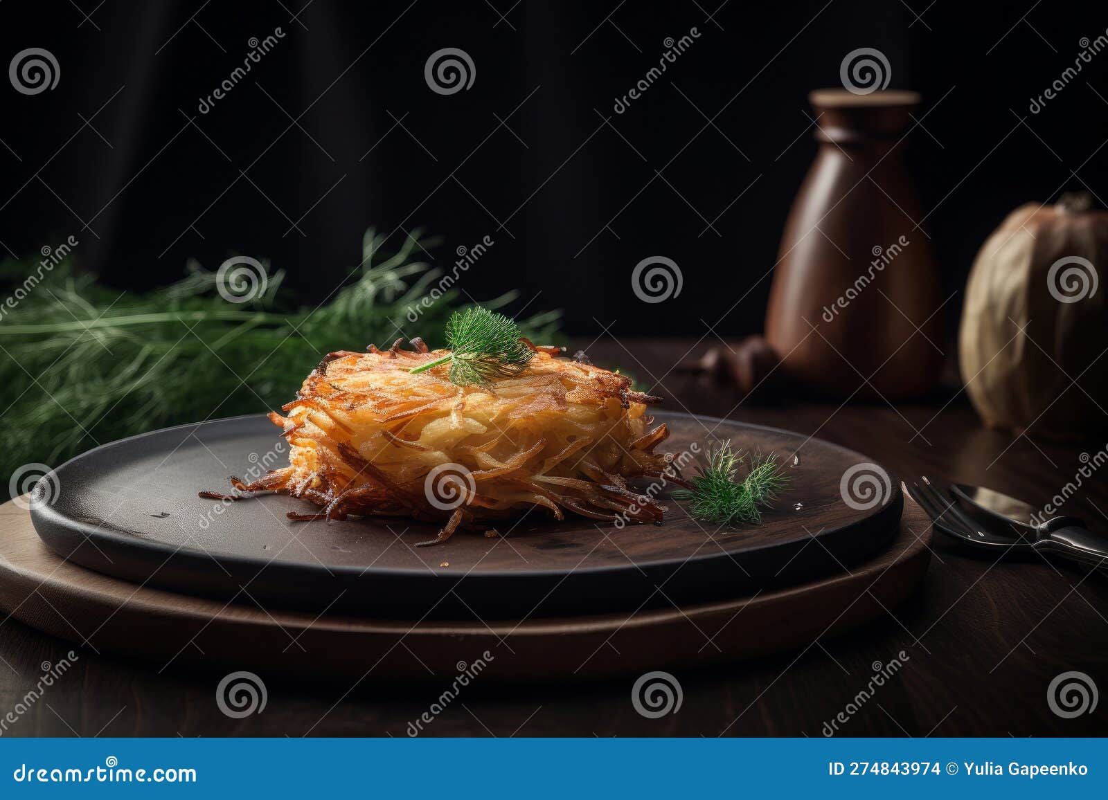 Potato Pancake Flapjack Vector Icon Cartoon Illustration ...