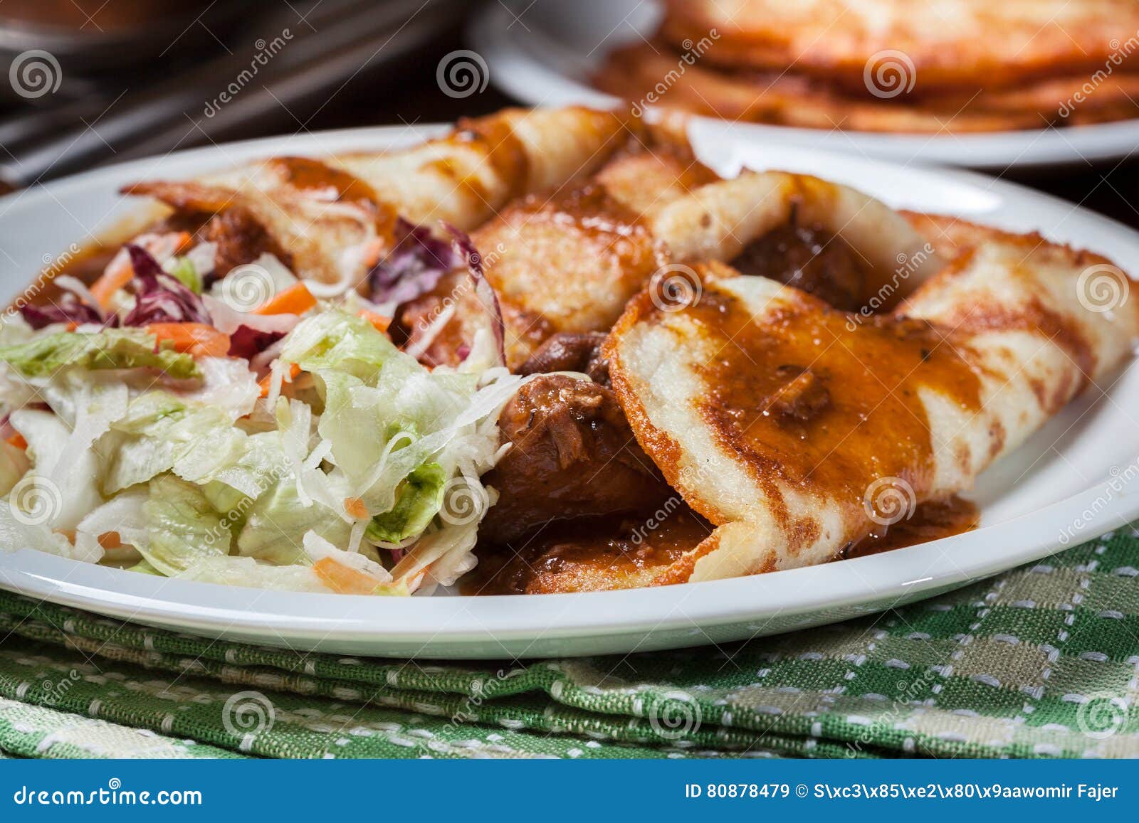 Potato Pancakes with Meat Stew Served Stock Image - Image of cake ...