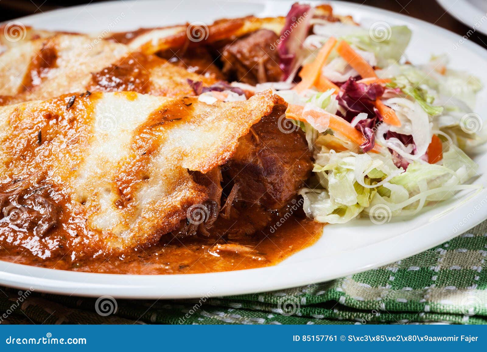 Potato Pancakes with Meat Stew Served Stock Image - Image of dishware ...