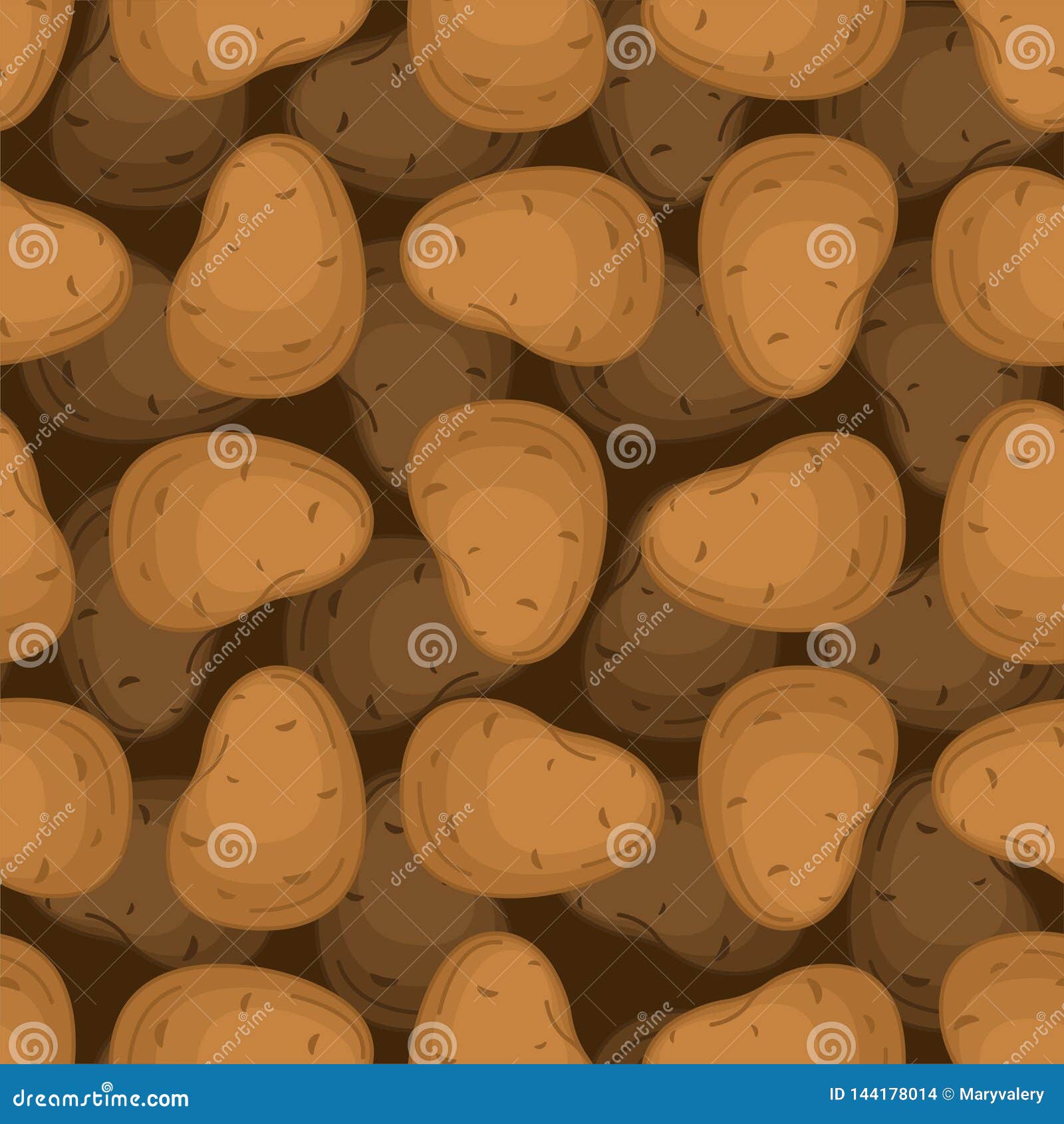 Potato Pattern Seamless. Potatoes Background. Vegetable Texture Stock ...