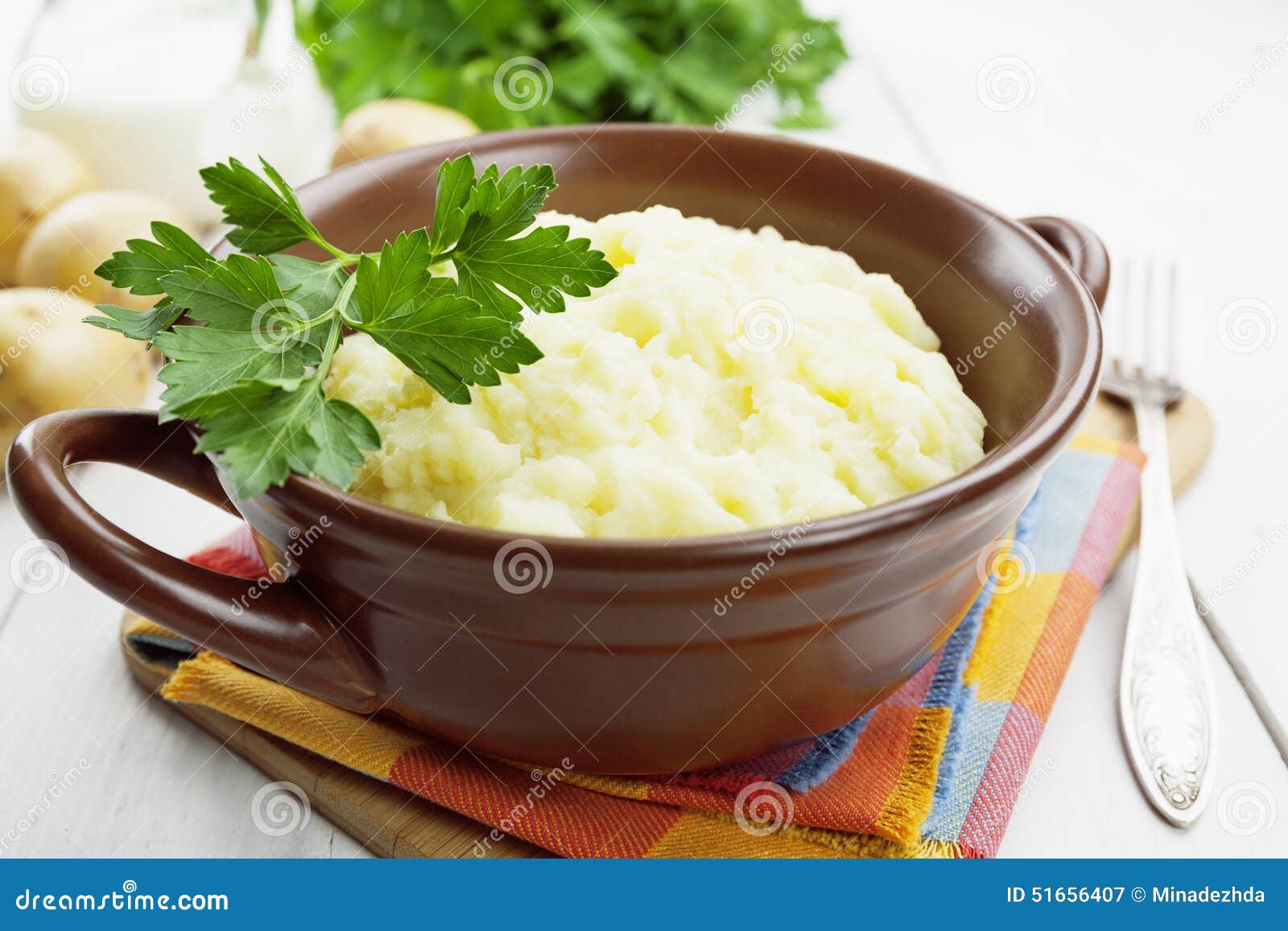 Potato puree stock image. Image of rustic, boiled, appetizing - 51656407